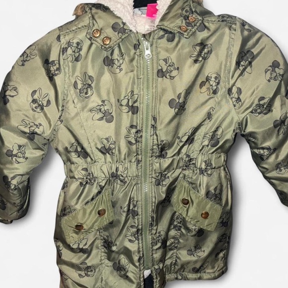 Disney | Jackets & Coats | Disney Minnie Mouse Long Puffer Coat Girls ...